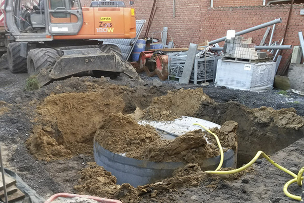 Plaatsen van regenput – EB Construct